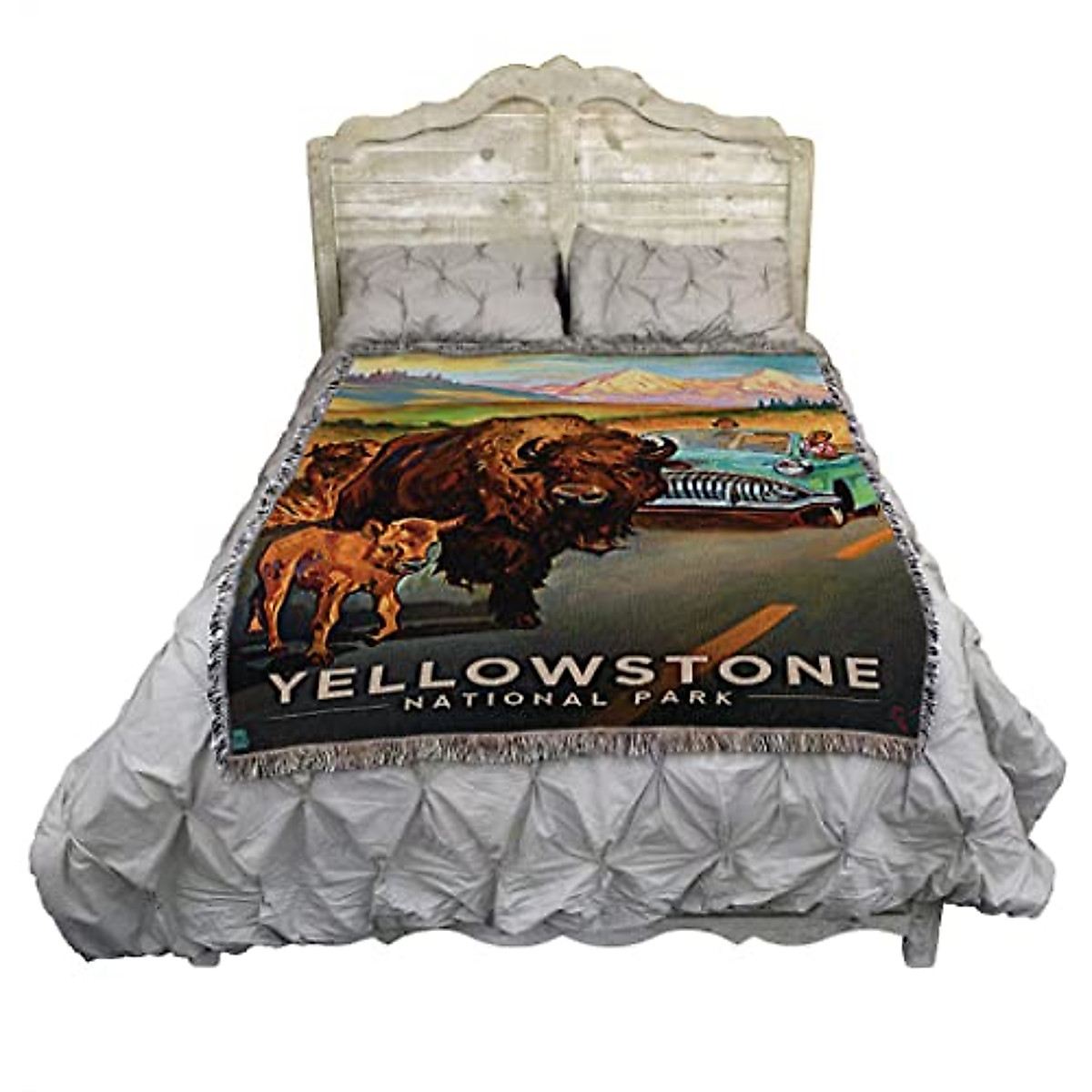 Pure Country Weavers PCW - Yellowstone National Park Blanket by Kai Carpenter - Anderson Design Group Inc - Gift Tapestry Throw Woven from Cotton - Made in The USA (72x54)
