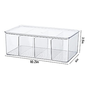 ZHOMA Drawer Organizers with Cover - Vanity Cases Clear Plastic Storage Bins