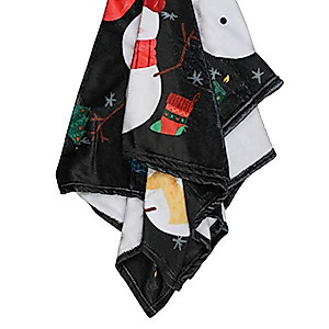 Snowman Throw Blanket, Super-Soft Extra-Large Snowman Winter Blanket for Boys, Girls, Adults, Teens, and Kids, Fleece Winter Themed Blanket (50 in x 60 in) Warm and Cozy Throw for Bed, Crib or Couch