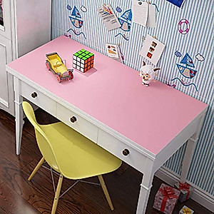 FunStick Solid Pink Wallpaper Pink Peel and Stick Wallpaper Pink Contact Paper Self Adhesive Thick Removable Wall Paper Roll for Girls Bedroom Nursery Walls Cabinet Drawers Kids Vanity Desk 12" x 200"