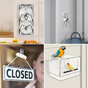 MVSSP 40-Pack 45mm Suction Cups - Hookless Anti-Collision Pads for Glass Tabletops and Home Decor