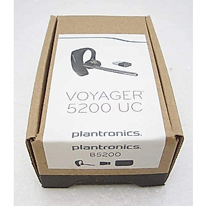 Plantronics 206110-01 (Poly) 5200-UC Bluetooth Headset Bundle. Includes Headset, Charging case, Wall Plug, earpieces and Yismo Water-Resistant Carry case. PC, Mac, Android and Most Software.
