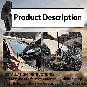 BESULEN Antenna Ornament Replacement, Manual Radio Antenna Mounted Base Bezel, Antenna Adapter Base for 2007 2008 2009 2010 2011 2012 2013 Replace 86392-0C040 Genuine Grommet, Car Accessories