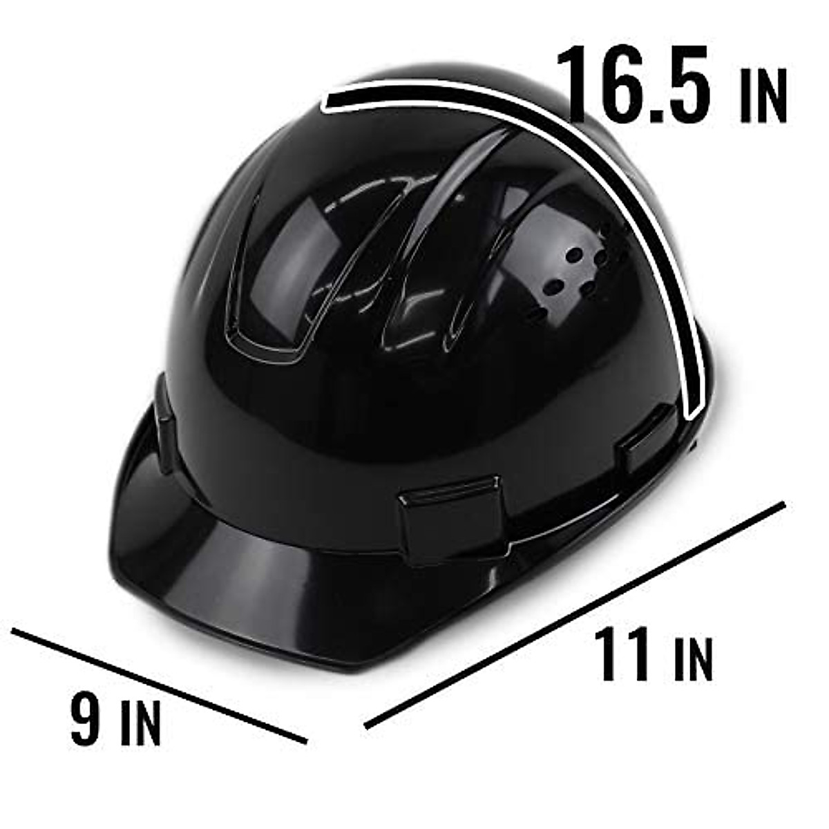 RK-HP14-BK, Hard Hat Cap Style with 6 Point Ratchet Suspension, 1EA (Black)