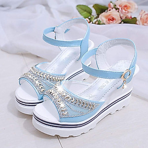 ZHOUXINGB Clear Heels for Women Gladiator Sandals for Women Lace Up Rain Sandals Trail Water Sandals Retro Shoes Hiking Boots Heels Cute Cow Print Shoes for Women Blue