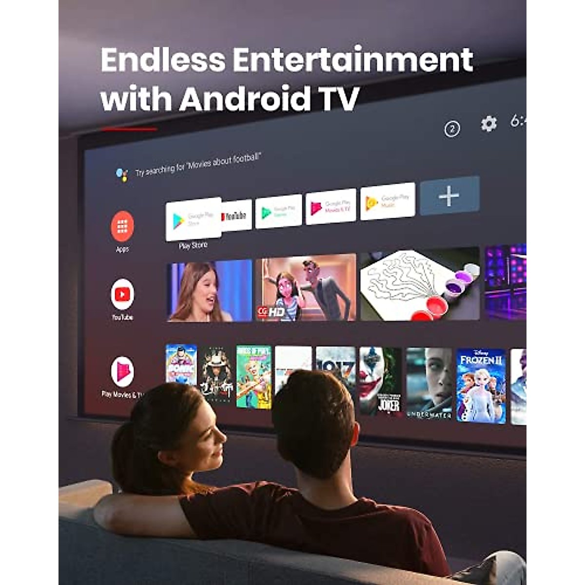 Anker Nebula Cosmos Max 4K UHD TV Home Theater/Entertainment Projector, Outdoor Projector, Android TV 9.0 with 5000+ Apps, 360° of True 3D Audio, HDR10, HLG, Dynamic Smoothing (Renewed)