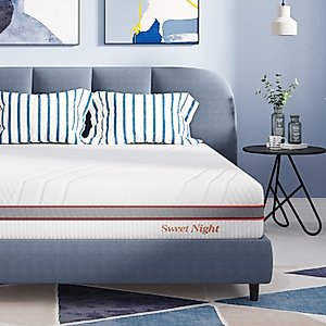 Sweetnight Full Size Mattress, 12 Inch Gel Memory Foam Mattress in a Box for Cooling Sleep, Flippable Mattress with Two Firmness Preference, Pressure Relieving, CertiPUR-US Certified, Gray+White