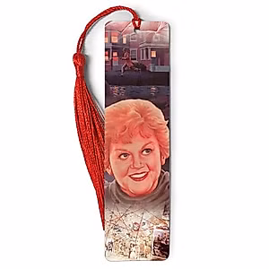 Bookmarks Ruler Metal Murder Reading She Tassels Wrote Bookworm Bookography Measure for Book Bibliophile Gift Reading Christmas Ornament Markers