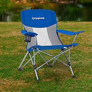 KingCamp KC2106_Blue/Grey-USVC2 Camp Chair, Standard