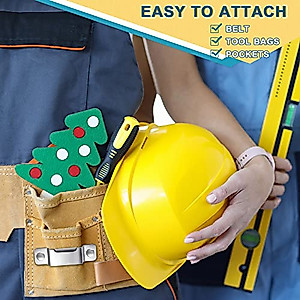 6 Pieces Metal Tape Measure Holder Clip Clip on Tape Measure Holster Clip Measuring Tape Belt Holder Occidental Measure Holster with 4 Pcs Rivets for Drill Leather Pocket Tool (Silver)