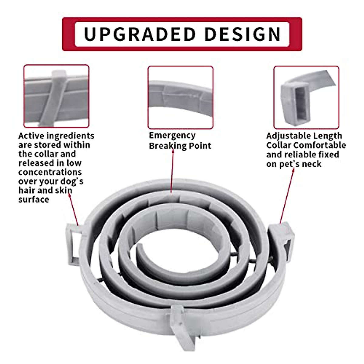 Flea and Tick Collar for Dogs, Flea and Tick Prevention for Dog, 27 Inch, 16 Month Protection, 2 Pack