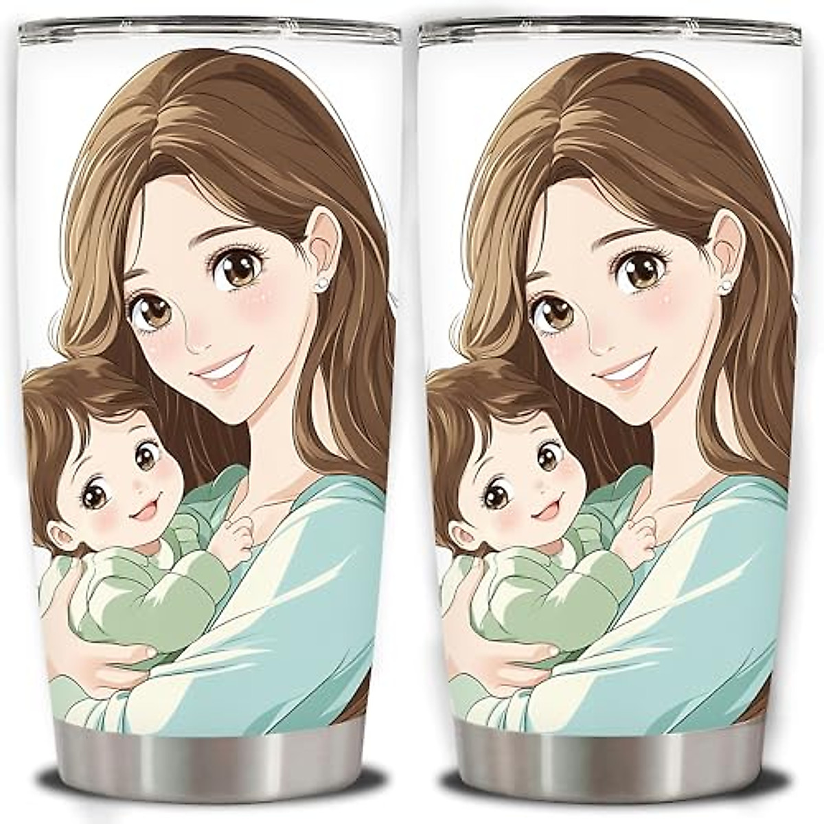 FOCIUZTA 20oz Playful Landscape Tumbler with lid, Travel Coffee Cup, Ideal for Easter, Gaming Enthusiast, Mother Day, and birthday gifts
