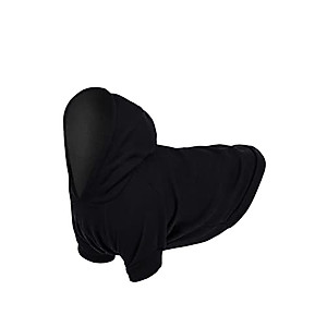 GORGLITTER 3pcs Dog Costumes Set Dog Hoodie for Cats with Necklace & Sunglasses Chihuahua Pet Puppy Clothes for Small Large Dogs Black Small