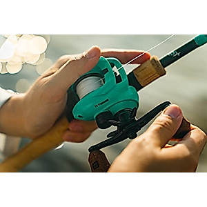 13 FISHING - Modus TX2 Baitcast Reel - 7.3:1 Gear Ratio - Right Hand Retrieve (Salt+Fresh) - MODTX2-7.3-RH, Seafoam Green