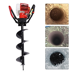 Earth Auger Combo 43cc 2cycle Powerhead with 8 Inch Auger Drill Bit (43cc with 8" Auger Bit)