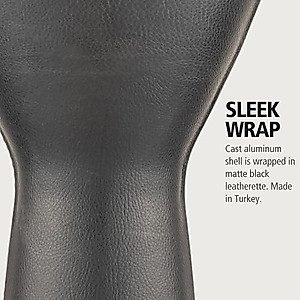 Meinl Percussion Aluminum Doumbek Egyptian Goblet Drum, Leatherette Wrap — Made in Turkey — Synthetic Head, 2-Year Warranty (HE-2000)