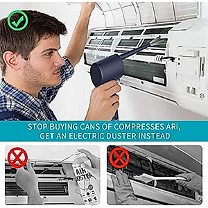 ALAGOON Cordless Electric Air Duster, Powerful 33000 RPM Air Blower, Replacement for Canned Air Spray Cans，Computer Keyboard Cleaner,10W Fast Charging(Blue)