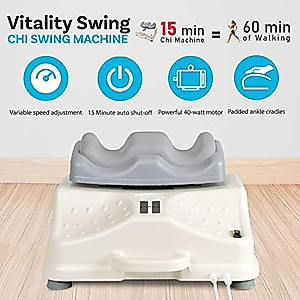 Daiwa Felicity Chi Swing Machine Original - Passive Aerobic Exerciser for Vitality Swing Shaking Exercise - Chi Machine Lymphatic Massager with Comfortable Padded Ankle Cradle for Full Body Relaxation