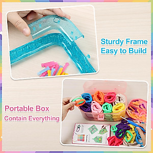 IQKidz Weaving Loom Kit Toys, DIY Arts and Crafts for Kids and Adults, Ideal Gifts for Girls Ages 5 6 7 8-12 13, Easy Potholder Loom Knitting Activity for Beginners, 224 Craft Loops