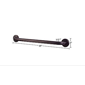 CSI Bathware Straight Grab Bar Bath, 36",1.25" Diameter Oil Rubbed Bronze