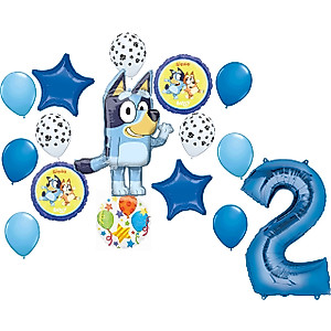 Anagram Blueys 2nd Birthday Party Supplies Balloon Bouquet Decorations