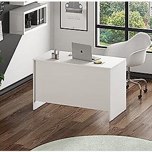 Fineboard, White Made in USA 47" Inch Home Office Desk Computer Writing Table, 47 Inch