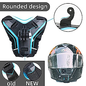 SUREWO Motorcycle Helmet Chin Strap Mount for GoPro Hero 11/10/9/8/7/(2018)/6/5 Black,DJI Osmo Action 3/2,Insta360 ONE R,AKASO/Campark/YI and More