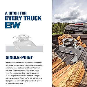 B&W Trailer Hitches Flatbed Companion Fifth Wheel Hitch- RVK3050