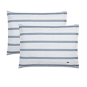 Lacoste 4-Piece Cotton Sheet Set, Archive, Zen Blue, Full