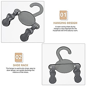 Cabilock Children's Shoe Clip Hangers for Skirts Cake Container Kids Pants Hangers Shoe Rack Baby Slipper Hanger Drying Clip Organizer Shoes Hanging Hook Children Hangers Baby Hanger 10pcs
