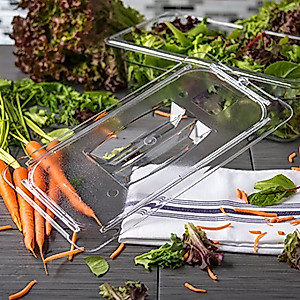 Carlisle FoodService Products 10270U07 StorPlus Third Size Polycarbonate Universal Handled Food Pan Lid, Clear