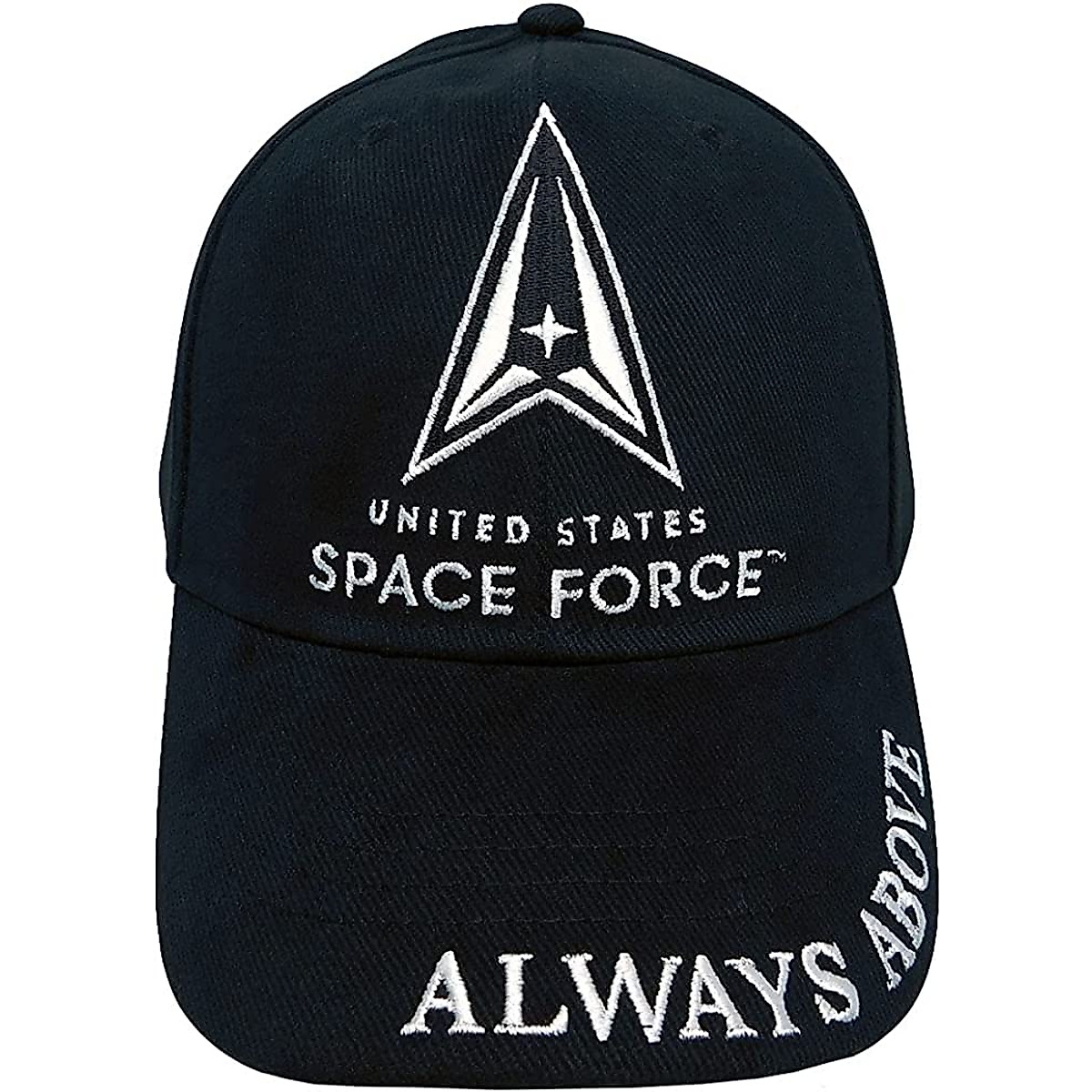 Flakita's Novelties United States Space Force Always Above Semper Supra Embroidered Baseball Cap Hat [EE] Black
