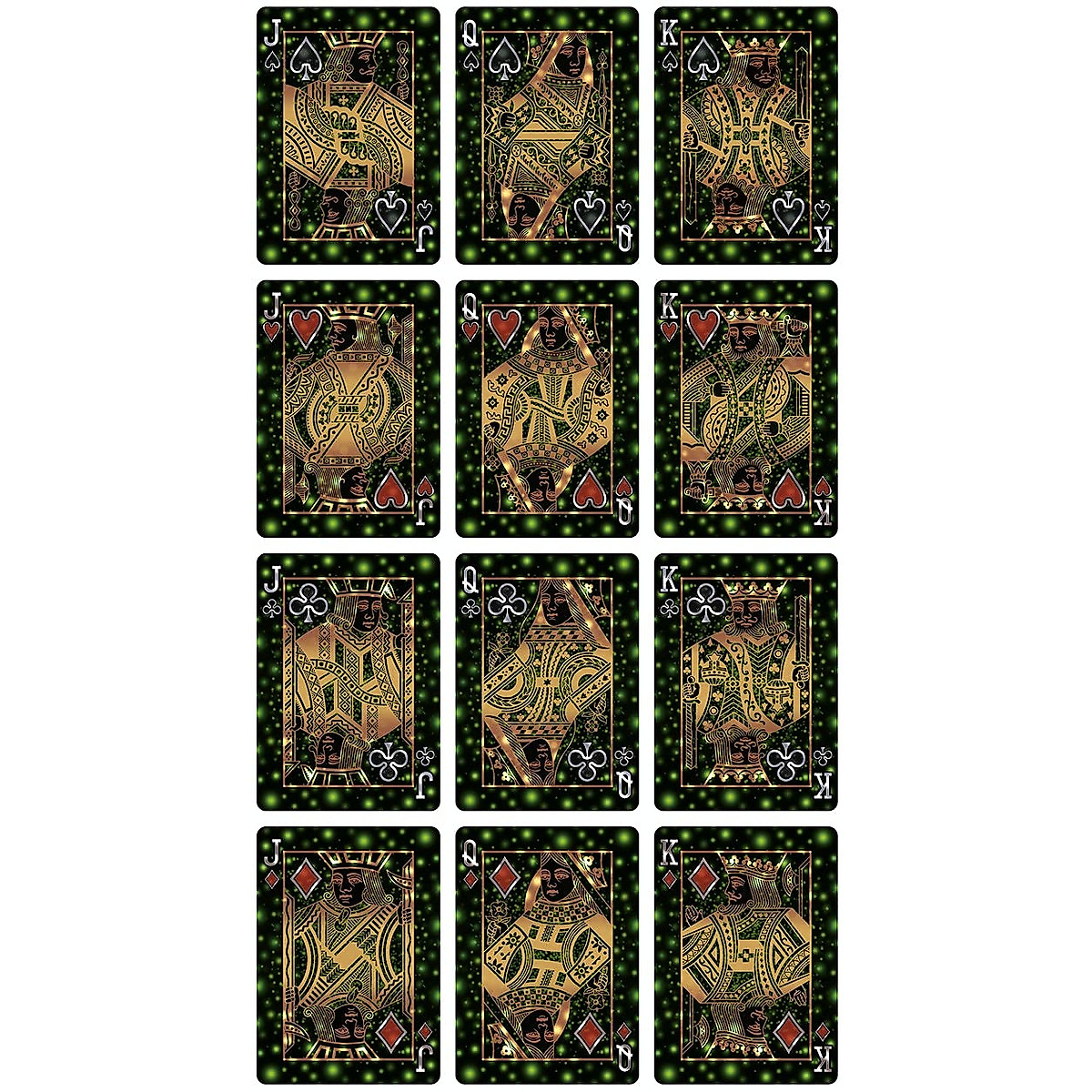 Bicycle Playing Cards Fireflies Design | Limited Edition Deck Pitch-Black with Glowing Effects, Silver