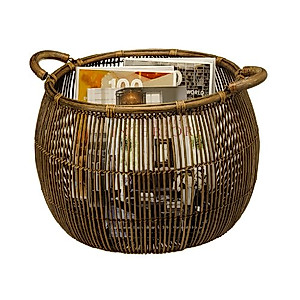KOUBOO Large Open Weave Rattan Storage Basket