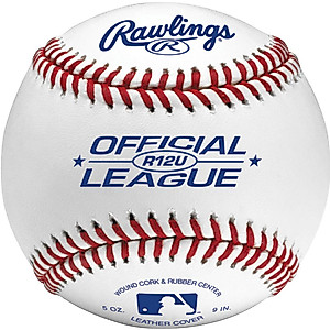 Rawlings | GAME USE Baseballs | Youth/12U | Game/Practice Use | Bucket , 28 oz, white, 24 Count(Pack of 1)