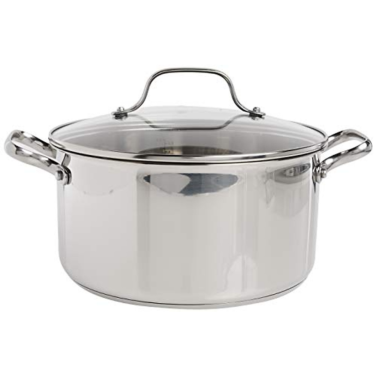 T-fal E75846 Performa Stainless Steel Dishwasher Safe Induction Compatible Dutch Oven Cookware, 5.5-Quart, Silver