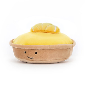 Jellycat Pretty Patisserie Tarte Au Citron Stuffed Toy, 4 inches | Pastry Plush | Great Gift Idea