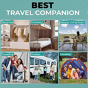 Portable Clothes Dryer, Mini Dryer, Heater in Winter, 400W, Compact Travel Dryer for RV, Van, Apartments, Hotels, Dorms, Travel, Camping. Odor remover, Foldable Big Clothes Bag and Drying Tube.