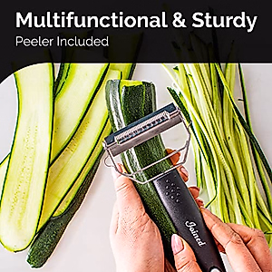 Joined Cheese Grater with Container - Box Grater Cheese Shredder Lemon Zester Grater - Cheese Grater with Handle - Graters for Kitchen Stainless Steel Food Grater - Hand Grater and Vegetable Peeler