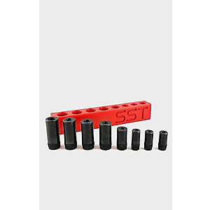 STUPID SIMPLE TOOLS SST Tap Socket Wrench Set | 8-piece Tap Socket Adapter | Compatible with All M.C.T.I. Taps Up To 1/2" (Number and Fractional)