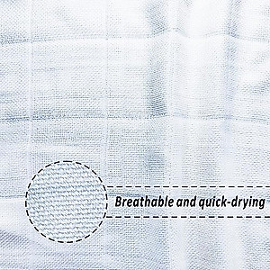 bapocsc Kitchen Dish Cloths Dish Towels Absorbent Non-Stick Bamboo Fiber Stain Removal Cleaning Cloths Dish Rags for Washing Dishes,12x12 Inches,7-Pack (White)