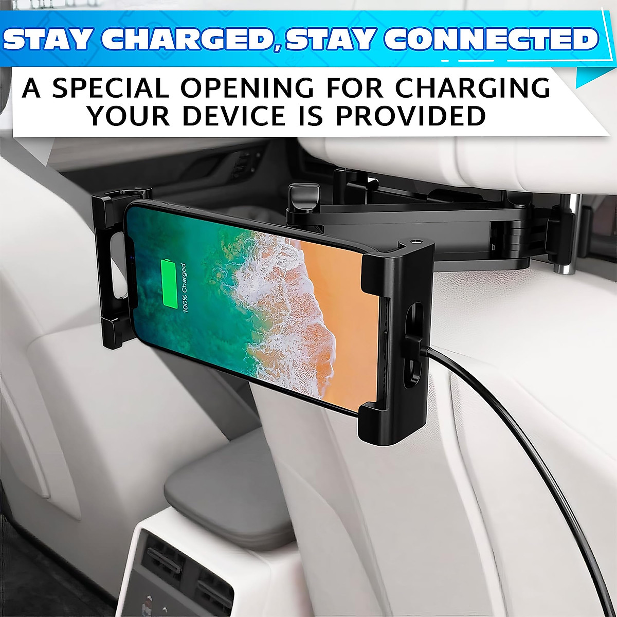 Adjustable Tablet Holder for Car Headrest 5.51-11" - Swivel Tablet Mount Car Headrest Tablet Holder Car Headrest Phone Holder Back Seat Phone Holder for Car Tablet Holder - Car Seat Phone Holder Mount