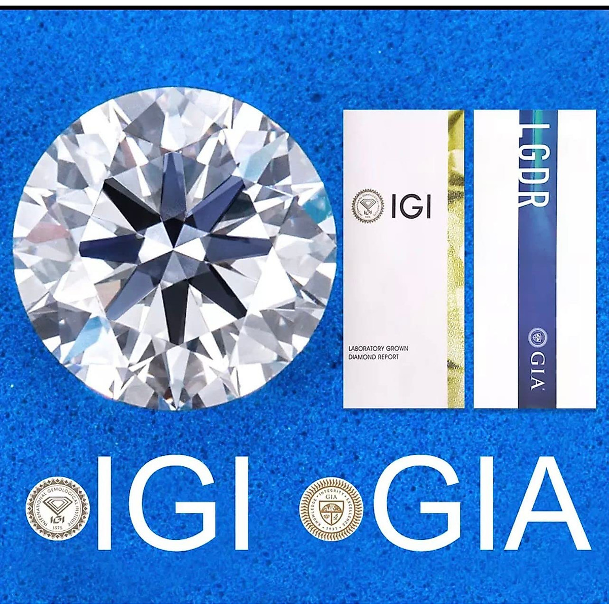 1.50 Carat IGI Certified Round Cut Lab Grown Diamond 14K White Gold, Yellow Gold, Platinum Classic Solitaire Engagement Ring (F Color, VS1-VS2 Clarity) (Yellow Gold, 5.5)