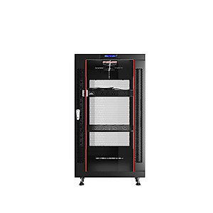Sysracks 22U 35 inch Deep Server Rack Cabinet It Enclosure - Cooling Fans - LCD Screen - Thermostat - PDU - Casters - 2 Fans – Shelf
