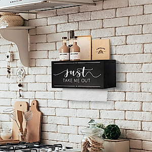 Solid Wood Paper Towel Dispenser Wall Mounted,Folded Paper Towel Holder with Lid Countertop,Commercial C-Fold, Z-Fold, Trifold Hand Folded Paper Towel Holder Dispenser for Bathroom,Kitchen,Office