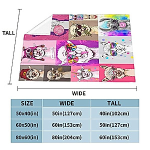 Llama Blanket Premium Velvet Lightweight Flannel Blanket Cute Soft Warm Throw Blanket Fluffy Cozy Fleece Blanket Llama Bed Blanket Suitable Available in All Seasons for Women Men Boys Girls(60"x80")