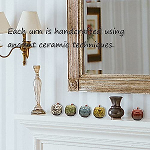 patscorai Small Urns for Human Ashes, Set of 5 Decorative Cremation Keepsakes Made of Ceramic, Mini Urns for Adult Ashe, Personal Funeral for Pet or Human Ashes(Set of 5)