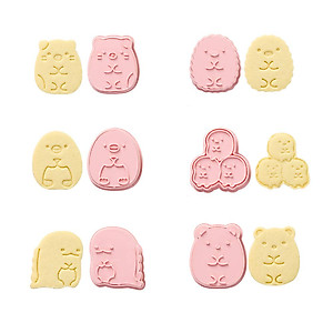 Cookie Cutter Set，6pcs Kids Cake Decoration 3D Mini Cartoon Animal Baking Tool Cookie Cutter Set