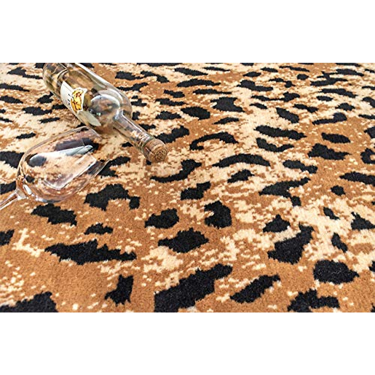 Furnish my Place Leopard Print Area Rug - 7 ft. 8 in. x 11 ft., Beige, Rectangular Accent Rug with Contemporary Design