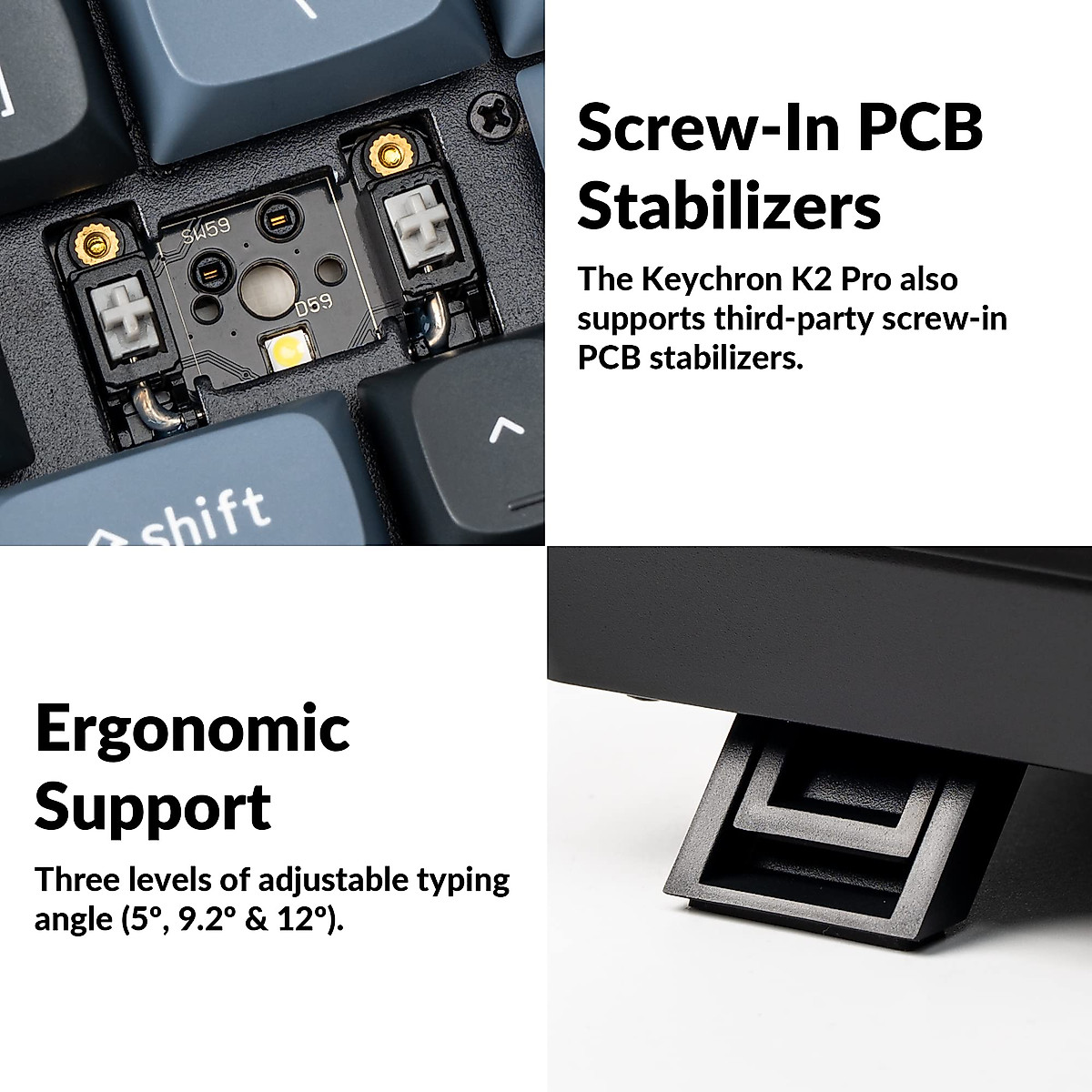 Keychron K2 Pro QMK/VIA Wireless Mechanical Keyboard, Custom Programmable Macro Wired Keyboard with Hot-Swappable K Pro Brown Switch White LED Backlight PBT Keycaps for Mac Windows Linux